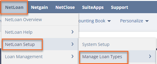 NetLoan Loan Type Configuration | Support Site